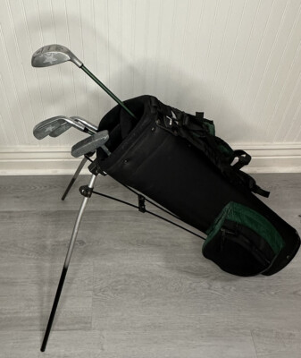 US Kids Golf Club Set Stand Bag Green KP3 Ultra Light Junior Unisex ...