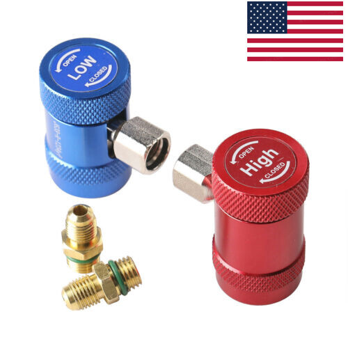 R1234YF AC High Low Side Quick Connector Adapter Fitting Coupler Kit ...