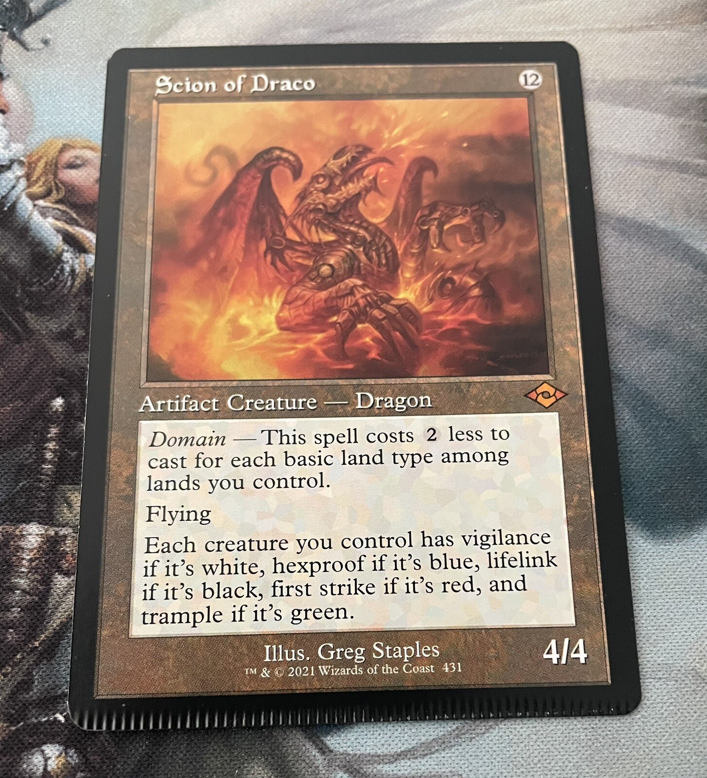 1x CRIMPED Misprint Scion of Draco RETRO Modern Horizons 2 NM/LP MTG ...
