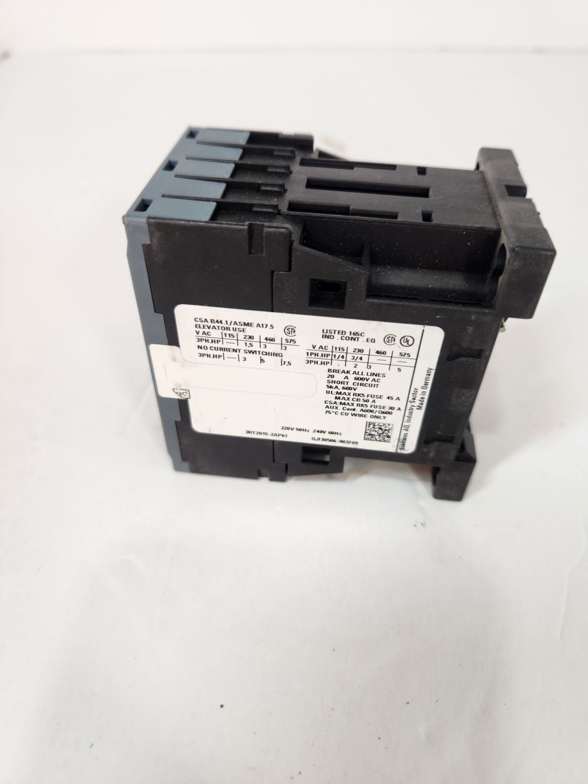 Siemens Contractor 3rt2015-2ak61 AG De 92220 for sale online | eBay
