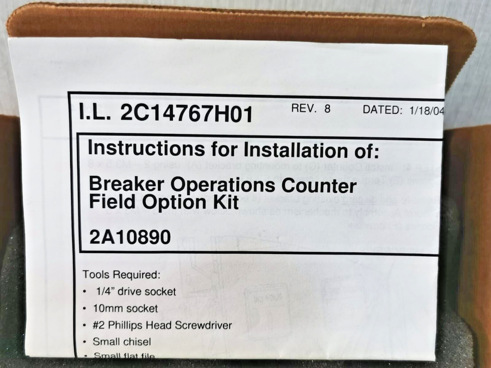 Eaton MCOUNT Operations Counter 2A10890 Breaker Operations Counter ...