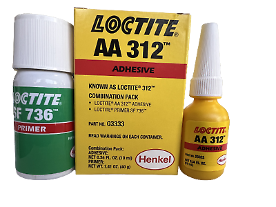 Adhesive Glue Loctite 2 part Kit Speedbonder Bonds,Glass, Metal, 3325 ...