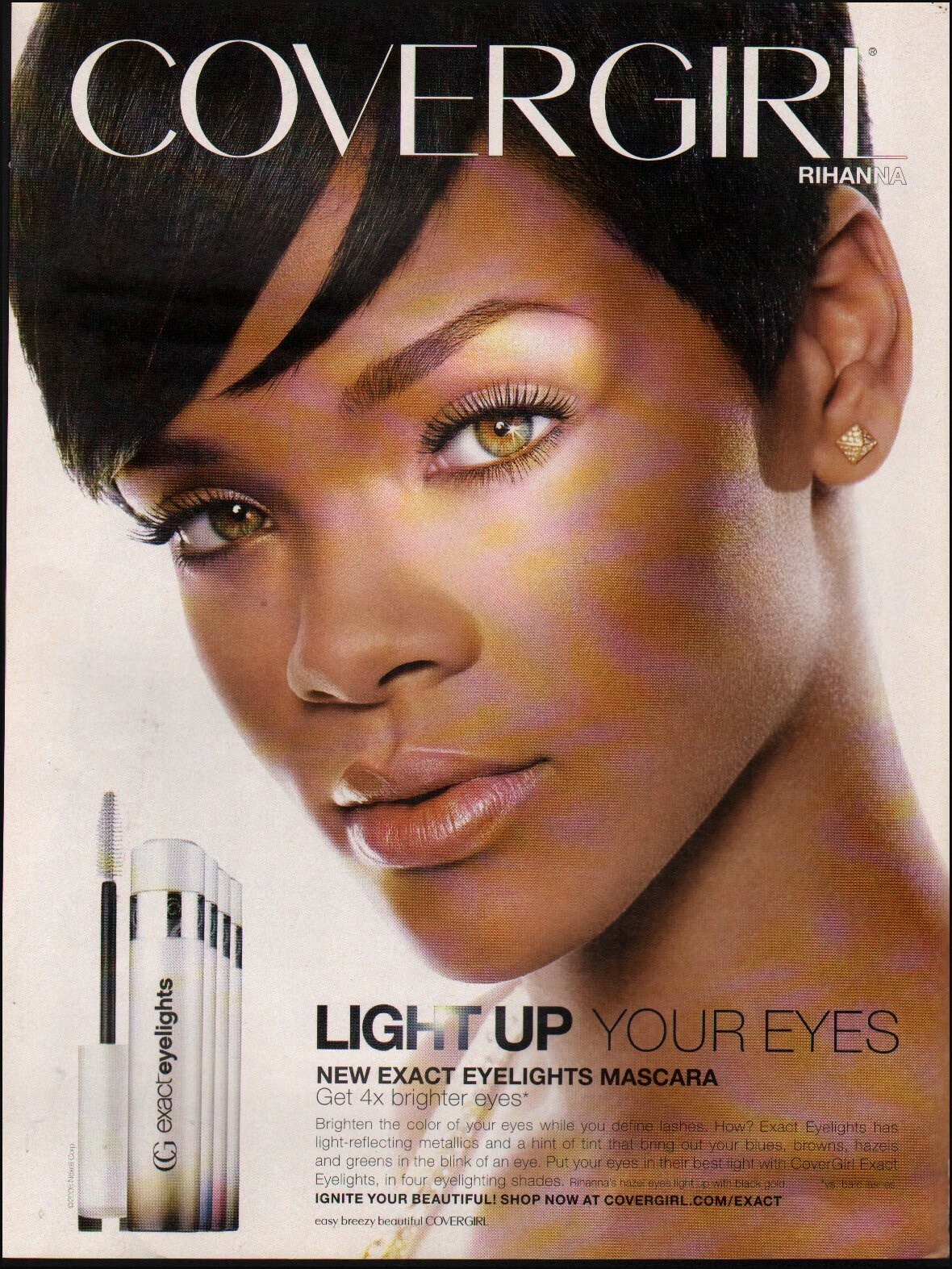 Modern Print ad Covergirl Mascara photo Singer RIHANNA 02/28/23 | eBay
