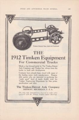 1912 Timken-Detroit Truck Rear Axle & Differential Ad | eBay