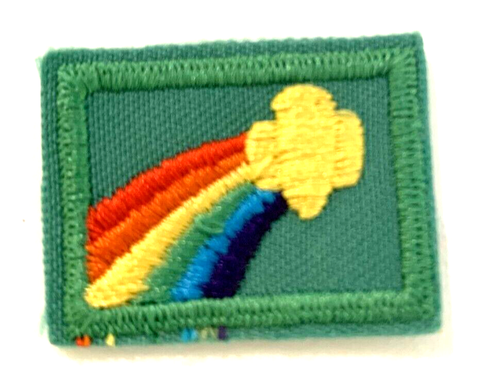 Vintage Retired Girl Scout Junior SIGN OF THE RAINBOW badge 1980 | eBay