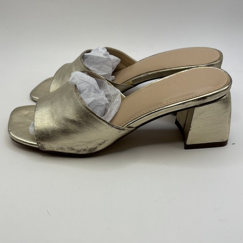 FARYL by Farylrobin Womens Size 7.5 Pip Gold Metallic Sandals Leather ...