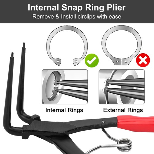 Snap Ring Pliers Heavy Duty 90 Degree Long Nose Pliers for Truck ...