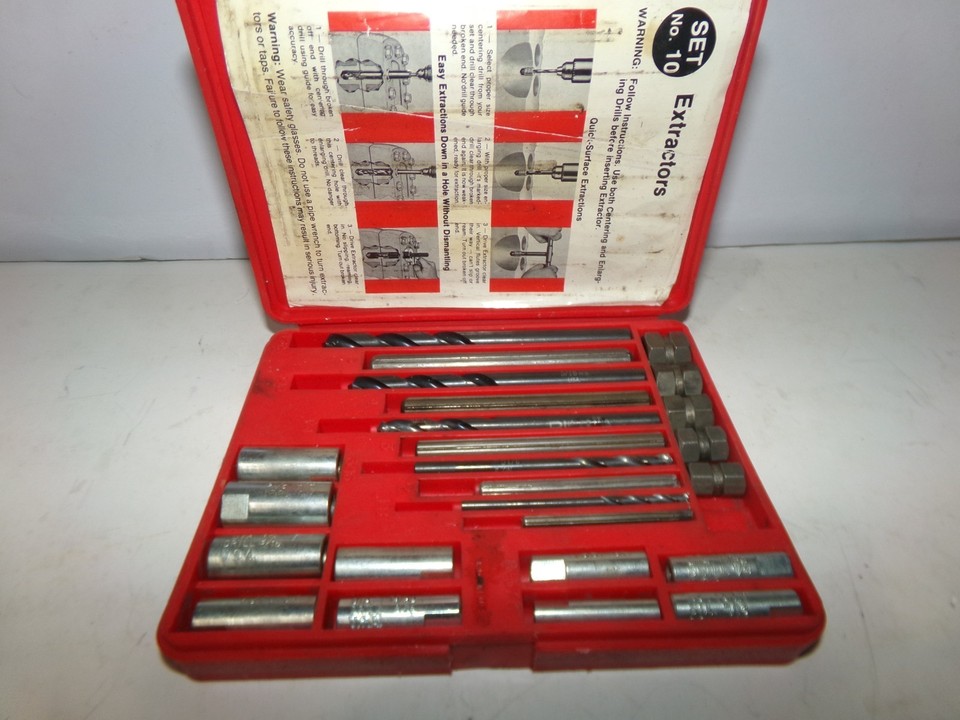 VINTAGE BLUE POINT SNAP ON NO. 1020 SCREW EXTRACTOR REMOVER SET NO. 10 ...