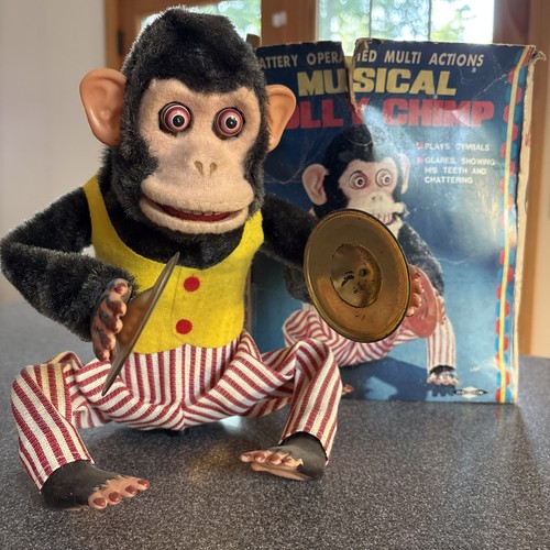 Vintage Musical Jolly Chimp Clapping Cymbal Monkey Non Working Toy ...