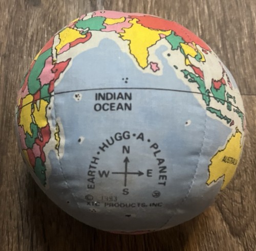 Hug A Planet XTC Products Inc 1983 Earth World Globe Stuffed or Plush ...