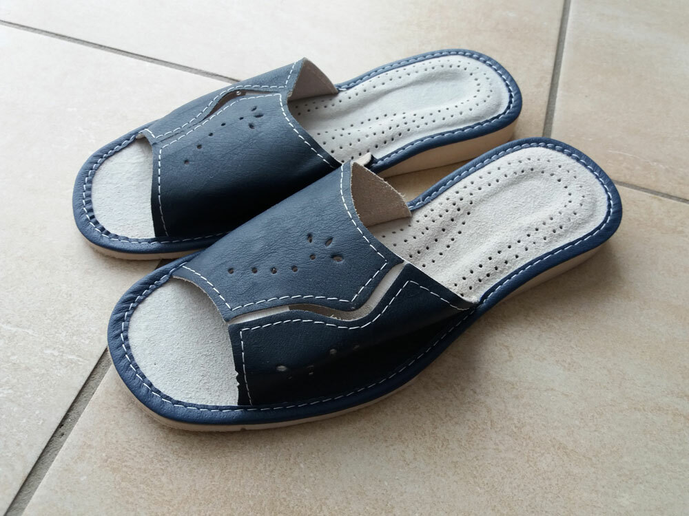1 Paar Leder Damen Hausschuhe - Pantoffeln,Latschen -- NEU Gr.38-41 ...