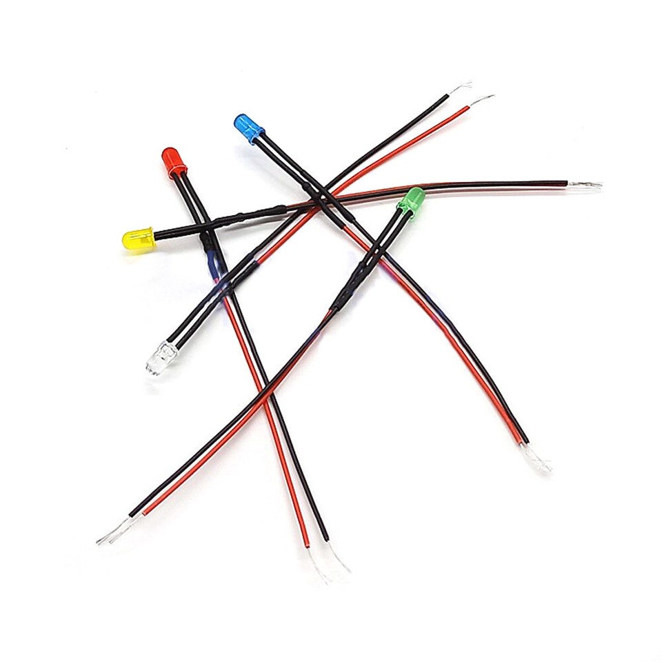 3mm Pre-Wired LED Bulb Light 3V 6V 12V 24V 48V 110V 220V Prewired ...