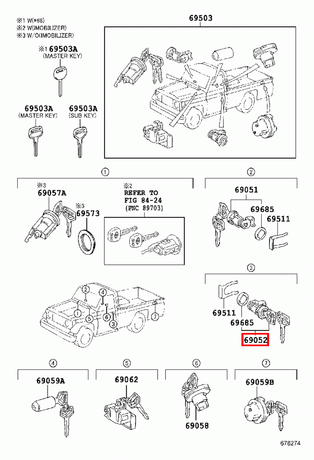 Genuine Toyota LandCruiser HDJ79 HDJ78 FZJ79 FZJ78 Left LH Door Lock ...