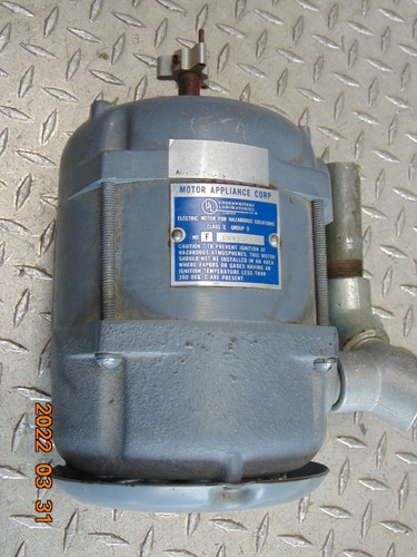 MAC MOTOR APPLIANCE CORP F-U441759 1/4HP ELECTRIC MOTOR 115V 5.3A 1725 ...