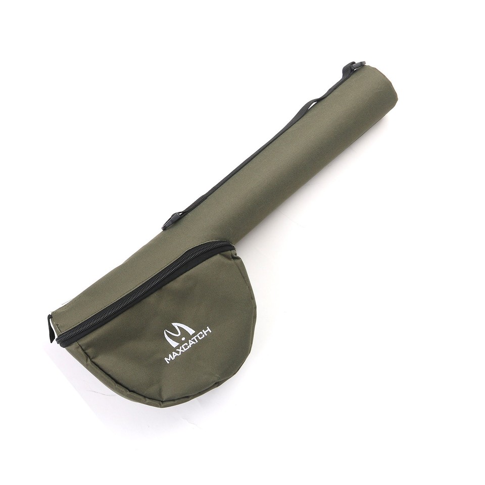 Maxcatch Fly fishing rod Tube with reel pouch Cordura rod case For 9ft ...