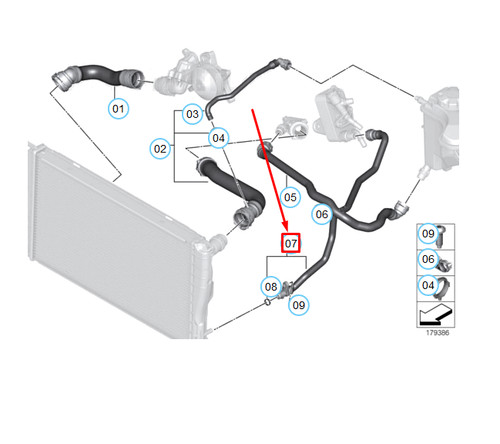 NUEVO BMW 3 E90 RADIADOR MANGUERA INTERCAMBIADOR DE CALOR 17127800106 ...