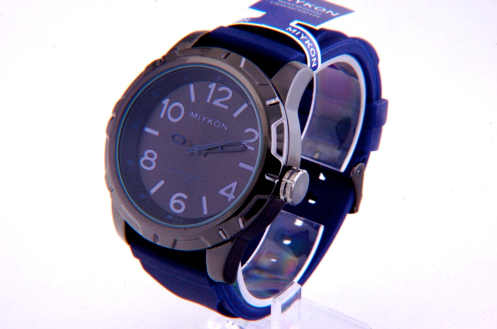 Navy Blue Sport Watch with decorative big numbers dial Water Resist 30M ...