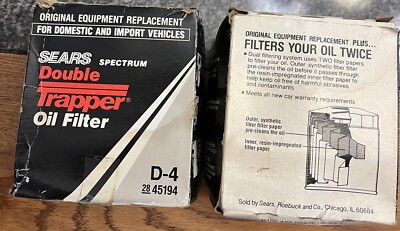 Sears Spectrum Dual Oil Filter D-4 28 45194 | eBay