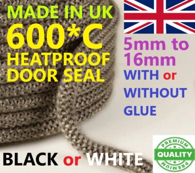 STOVE ROPE DOOR SEAL LOG WOODBURNING STOVE OVEN FIRE BOILER GASKET 4mm ...