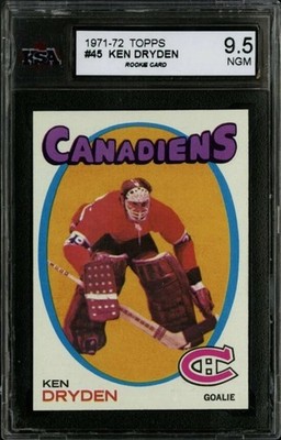 1971-72 Topps Montreal Canadiens Ken Dryden Rookie Card KSA 9.5 RC POP ...