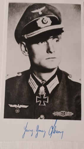 WW2 Knights Cross Recipient Oberst Heinz-Georg Lemm Signed Photo KC OL ...