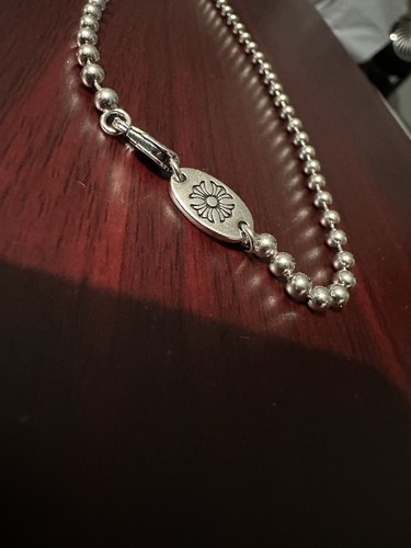 REAL 925 SILVER chrome hearts bead chain | eBay