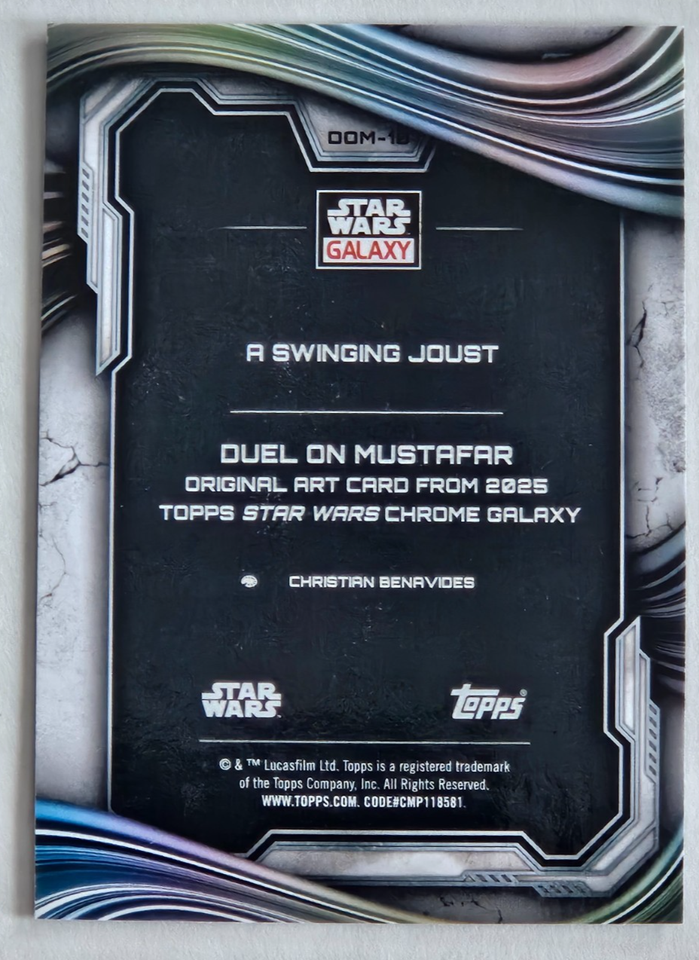 A SWINGING JOUST 2025 Chrome Star Wars Galaxy Duel on Mustafar #DOM-10 ...