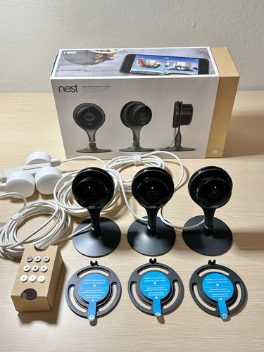 3 x Google Nest Indoor Gen 1 Cameras - A0005 | eBay