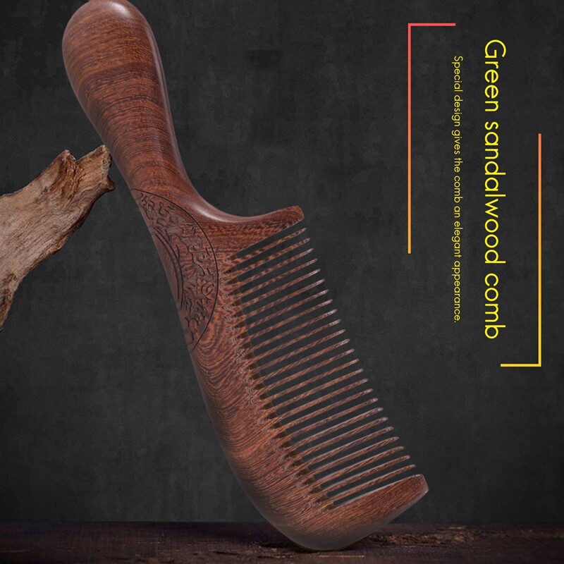 Unisex Sandalwood Comb Women Men Home Travel Wood -Static Fine-Tooth ...