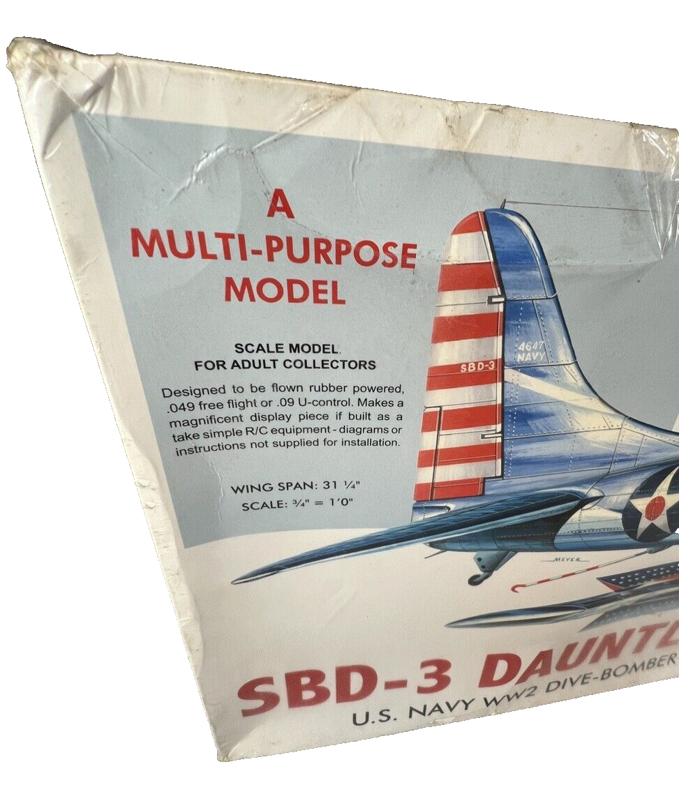 GUILLOWS Douglas SBD3 Dauntless Giant Scale Balsa Wood Airplane Model ...