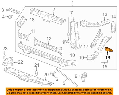 GM OEM 15-22 Canyon Radiator Support-Lower Support Brace 22900167 | eBay
