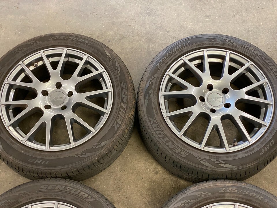 2011-2013 MERCEDES E350 MB WHEELS RIMS WITH TIRES SET 5X112 17 INCH ...