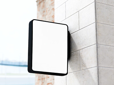 LED Projecting Sign Lightbox |60x80cm Portrait Rectangle | Illuminated ...