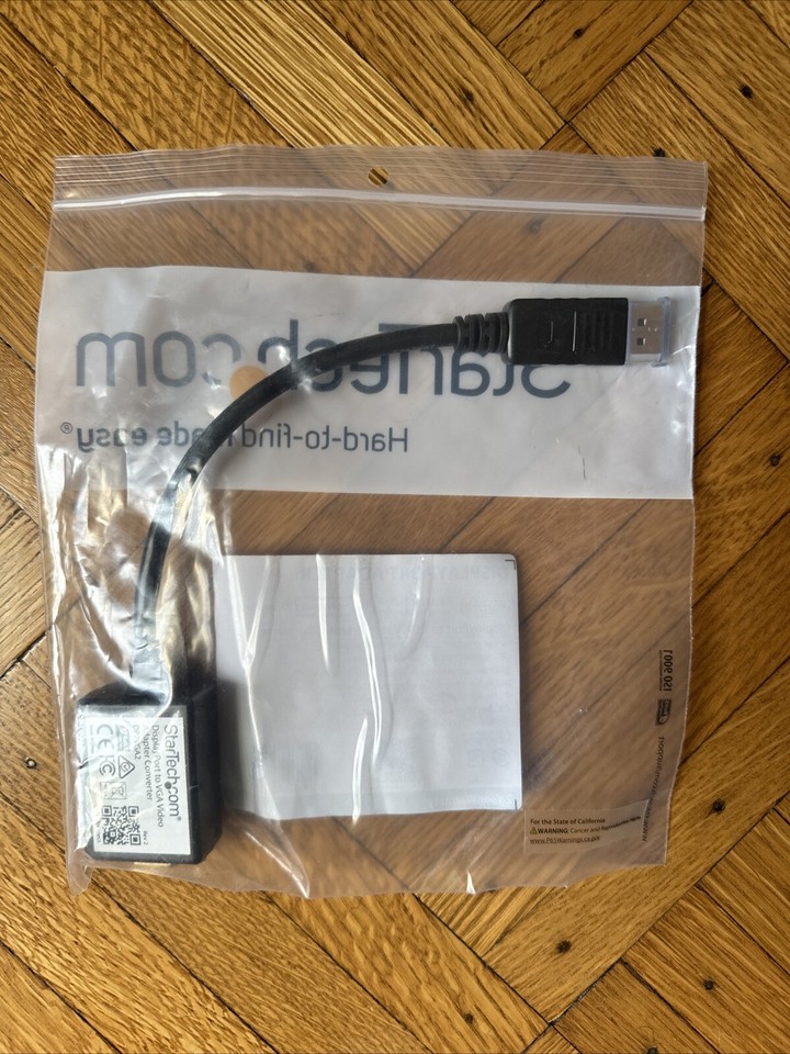 NEW StarTech DP2VGA2 Active Display Port to VGA Video Adapter 1080p ...