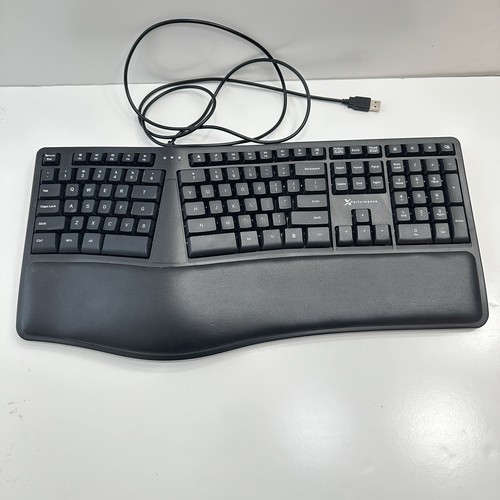 X9ERGOKEY Ergonomic Keyboard Wired with Cushioned Wrist Rest For PC ...