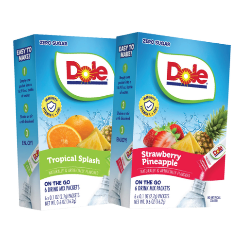 Dole Variety Flavor Drink Mix | 6 Singles Each | .6oz | Mix & Match ...