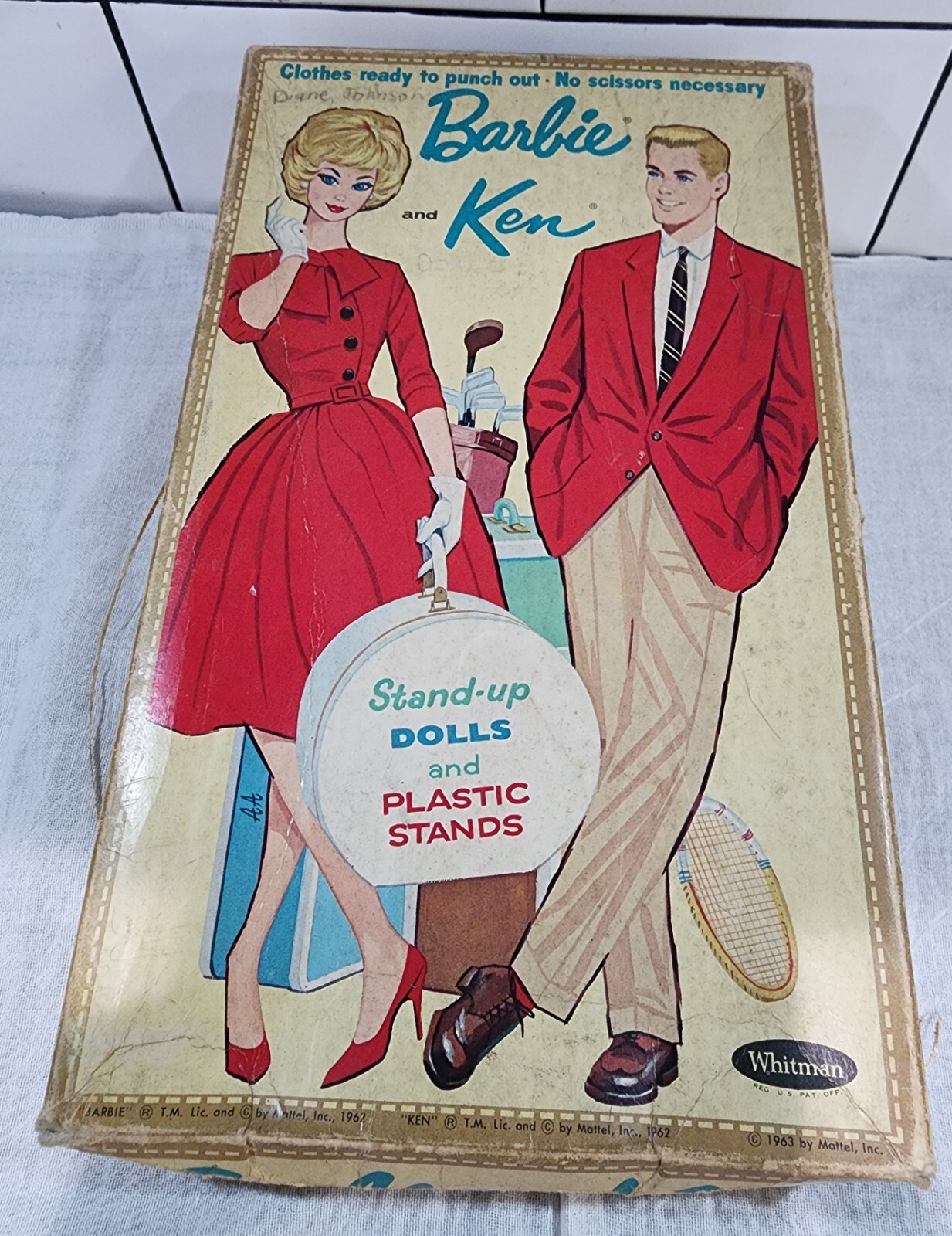 1962 WHITMAN MATTEL BARBIE AND KEN PAPER DOLL SET IN ORIGINAL CASE | eBay
