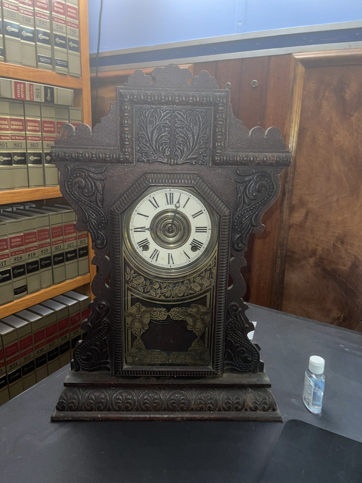 Antique E. Ingraham Clock Co GINGERBREAD KITCHEN MANTEL CLOCK | eBay