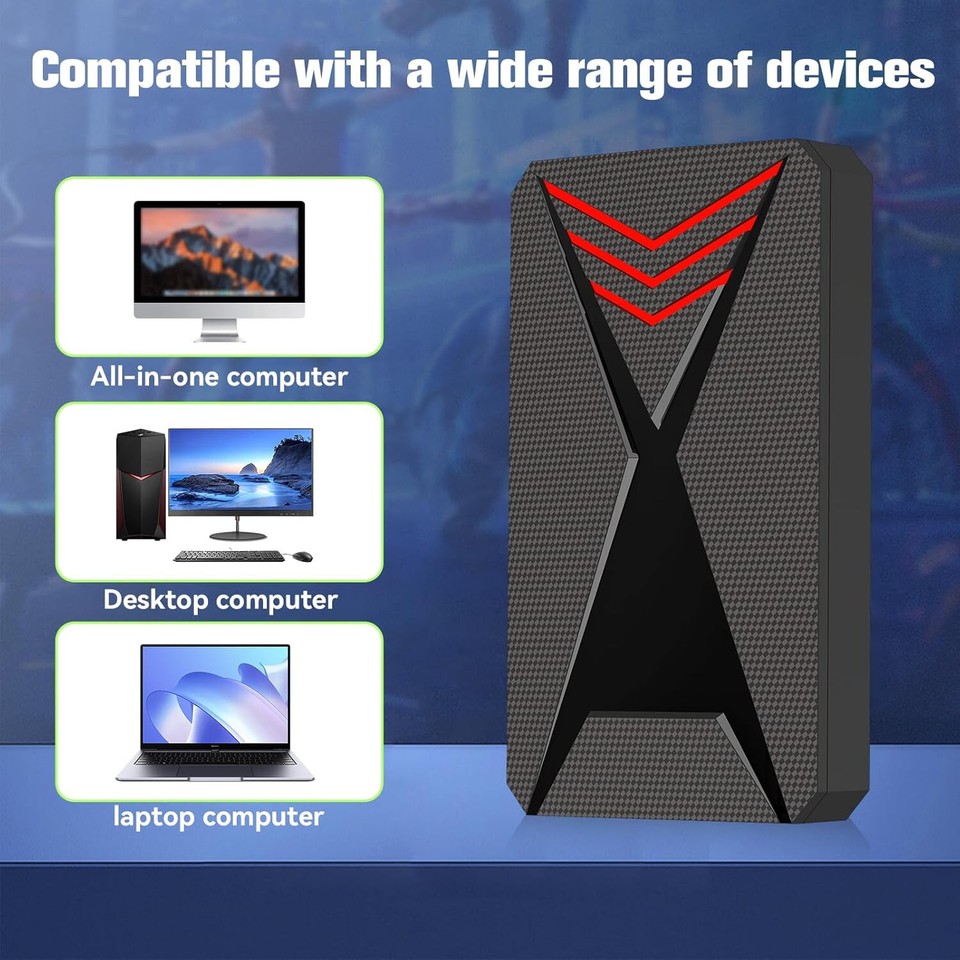 Retro Gaming 2TB USB 3.0 Hard Drive with 4280 Games Emulator Console ...