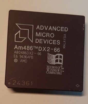 Vintage AMD Am486-DX2 (A80486DX2) - 60MHz Gold CPU | eBay