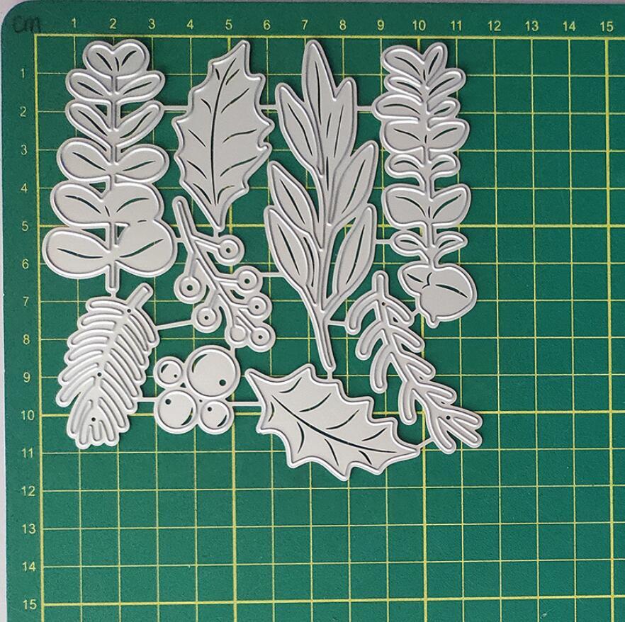 Leaf Metal Cutting Dies Scrapbooking Paper Craft Template Stencils Die ...
