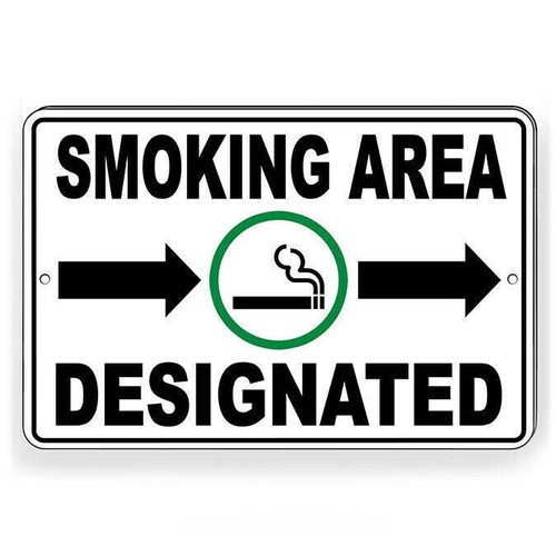 Designated Smoking Area Arrows Right Sign / Decal PP007 / Magnetic Sign ...