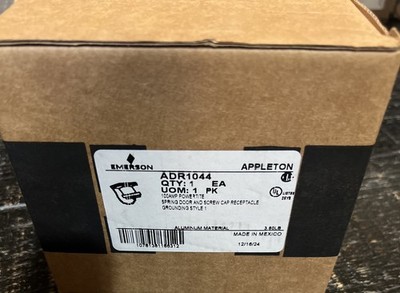 ⭐NEW IN BOX⭐EMERSON APPLETON ADR1044 100-Amp RECEPTACLE 100A 600V 4W4P ...
