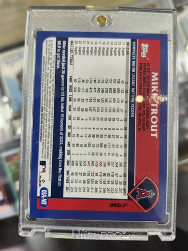 2024 Topps Chrome Lids Mitchell & Ness Mike Trout Auto 10/10 SSP RARE ...