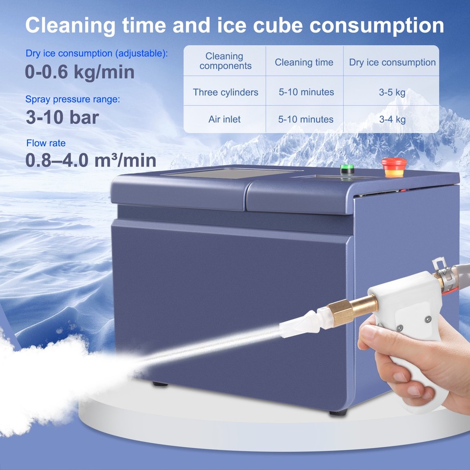 Portable Mini Dry Ice Blasting Machine Cleaning Machine For PCB Burrs ...