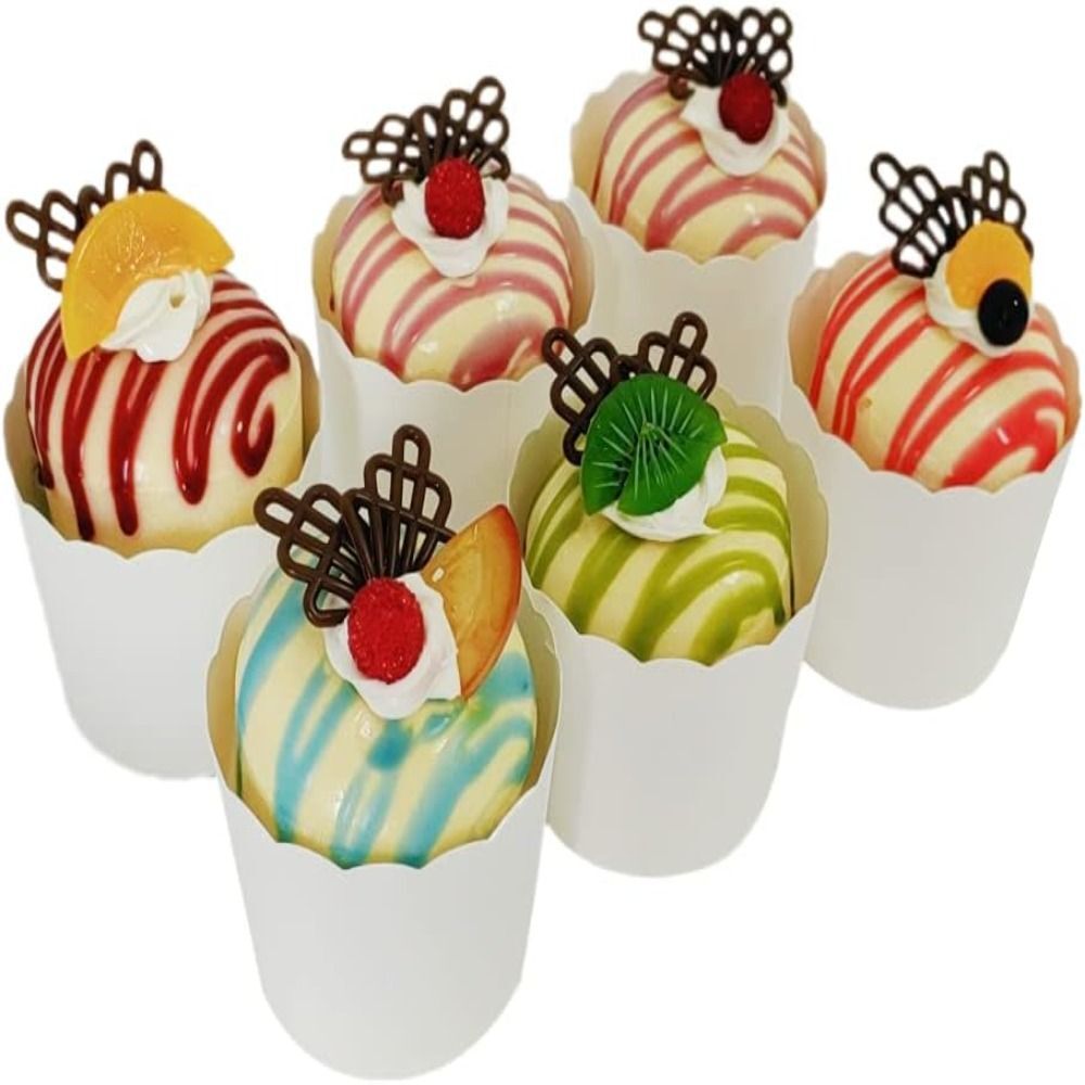 50 pcs White Greaseproof Baking Cups Large Cupcake Wrappers Baking | eBay