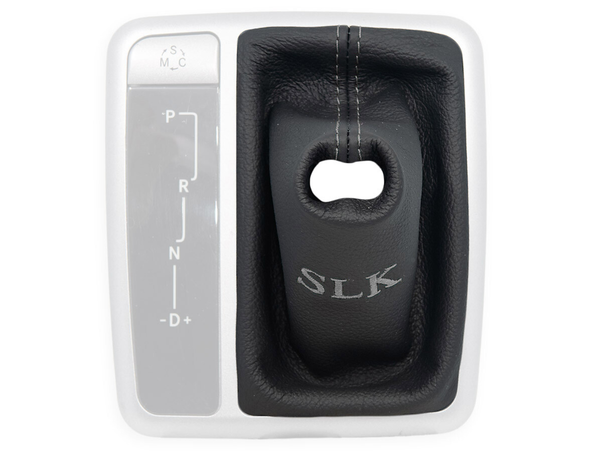 FOR MERCEDES SLK R171 automatic GEAR SHIFT GAITER LEATHER EMBROIDERY ...