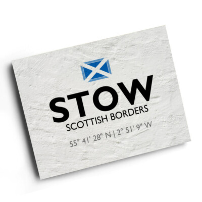 A3 PRINT - Stow, Scottish Borders, Scotland - Lat/Long NT4644 | eBay UK