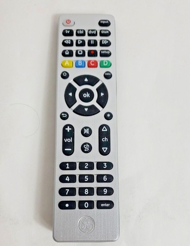 General Electric GE UM4 ECR03 Universal Remote Control Silver | eBay