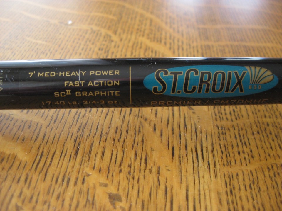St. Croix Musky Casting Rod, Premier PM70MHF, 7', 1-pc. ready to fish ...